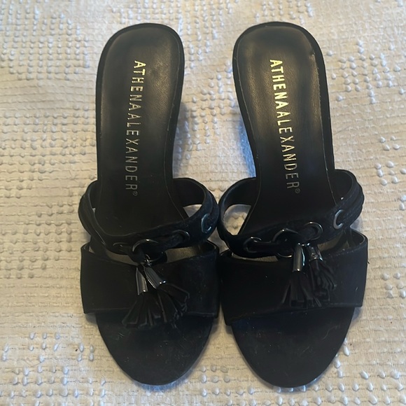 Athena Alexander | Shoes | Athena Alexander Black Suede Sandals ...
